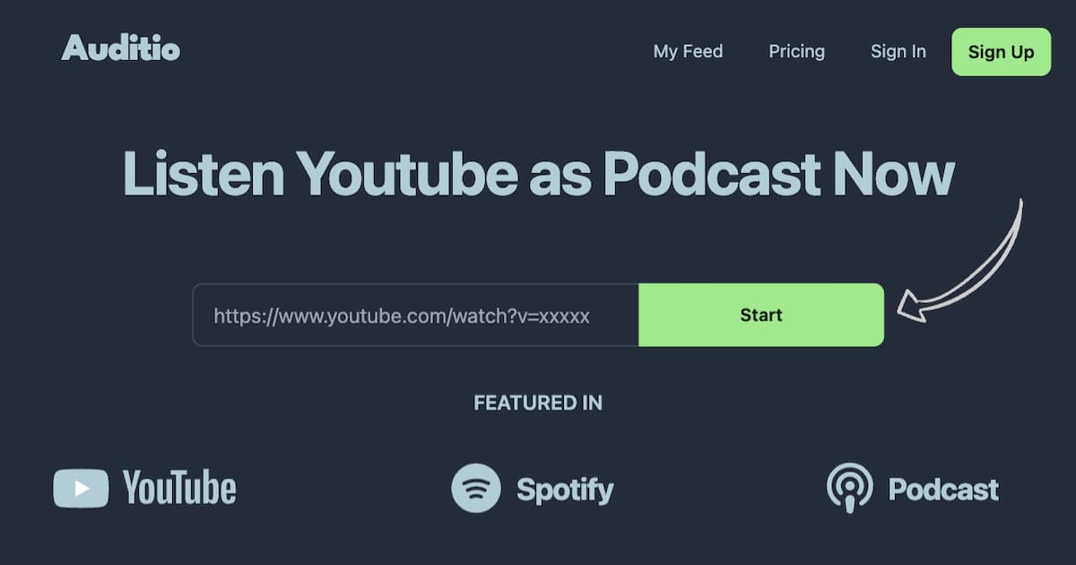 Listen to YouTube Videos as Podcasts with Auditio